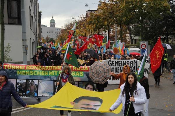 ANF | Thousands demonstrate for Rojava in Basel