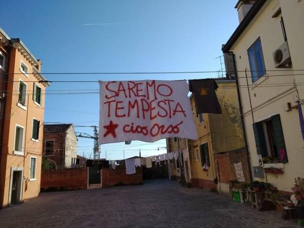 ANF | YPG internationalist Lorenzo Orsetti commemorated from balconies