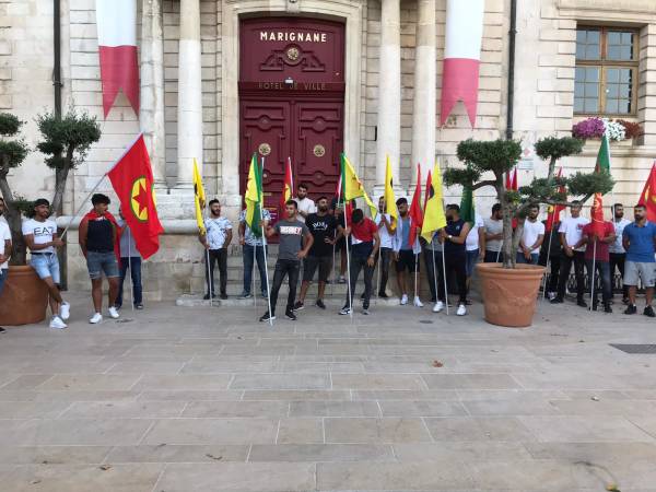 ANF | Activists in Europe commemorate the Rojava Revolution