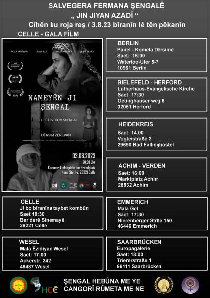 ANF | 3. August: Aktionen zum Jahrestag des IS-Genozids in Şengal