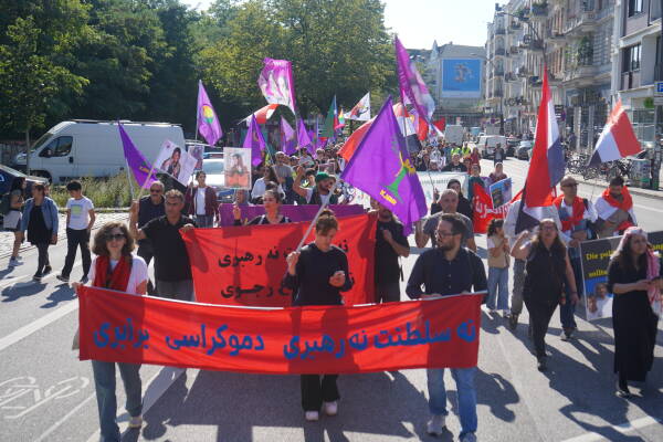 ANF | Kurdish women in Europe salute first anniversary of Jin Jiyan ...